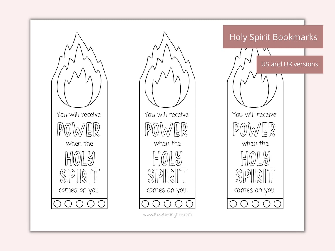 Printable Pentecost Craft Activity | Pentecost Coloring Bookmarks ...