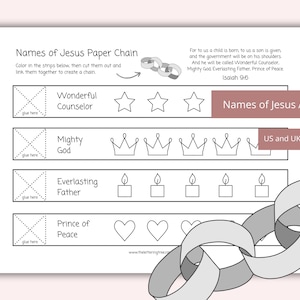 Names of Jesus Christmas Bible Craft | Sunday School Craft Activity ...