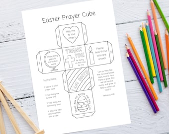 Easter Story Coloring Cube, Printable Sunday School Craft, Bible Story ...