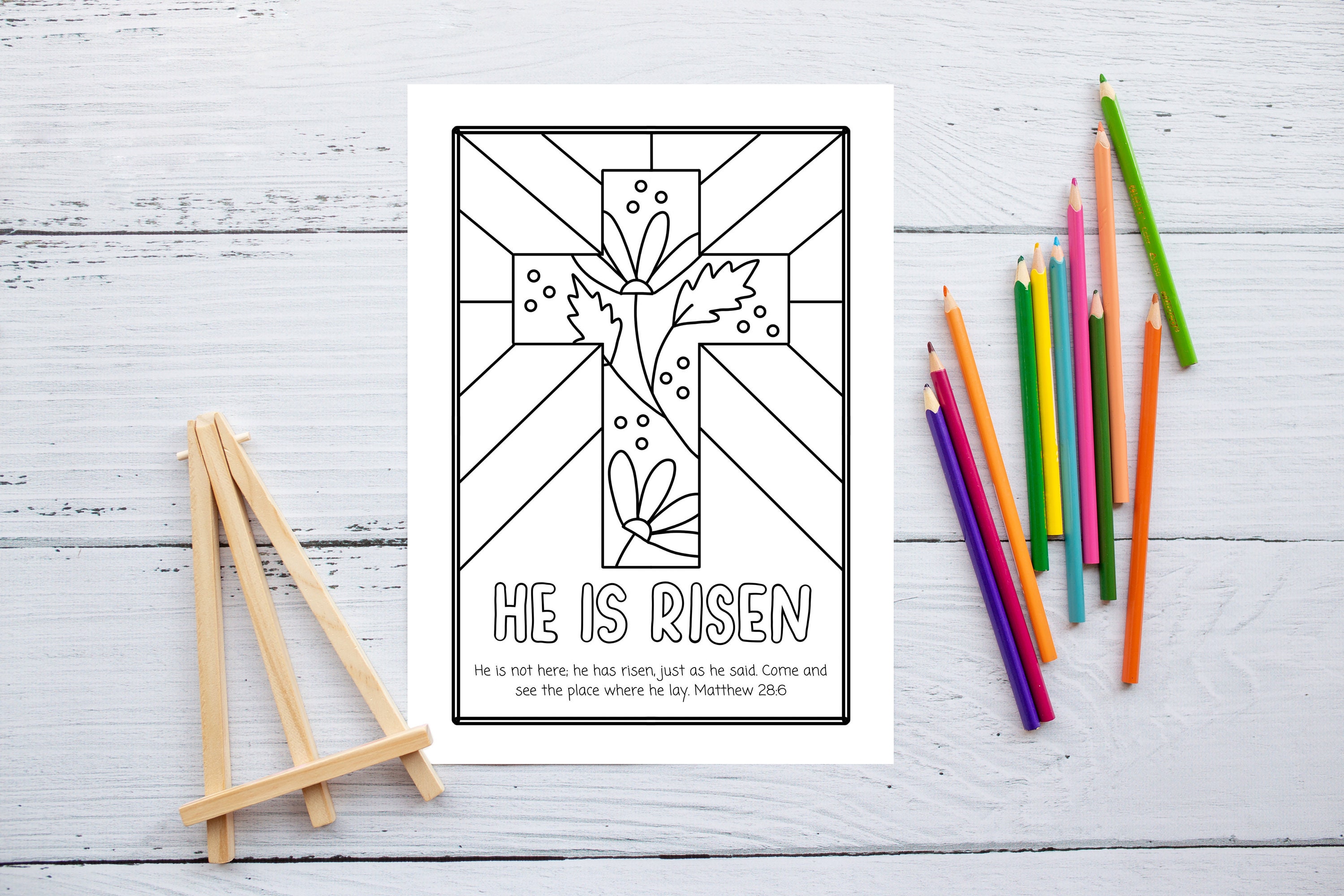 Easter Coloring Page | Biblical Easter Crafts | Printable Bible ...