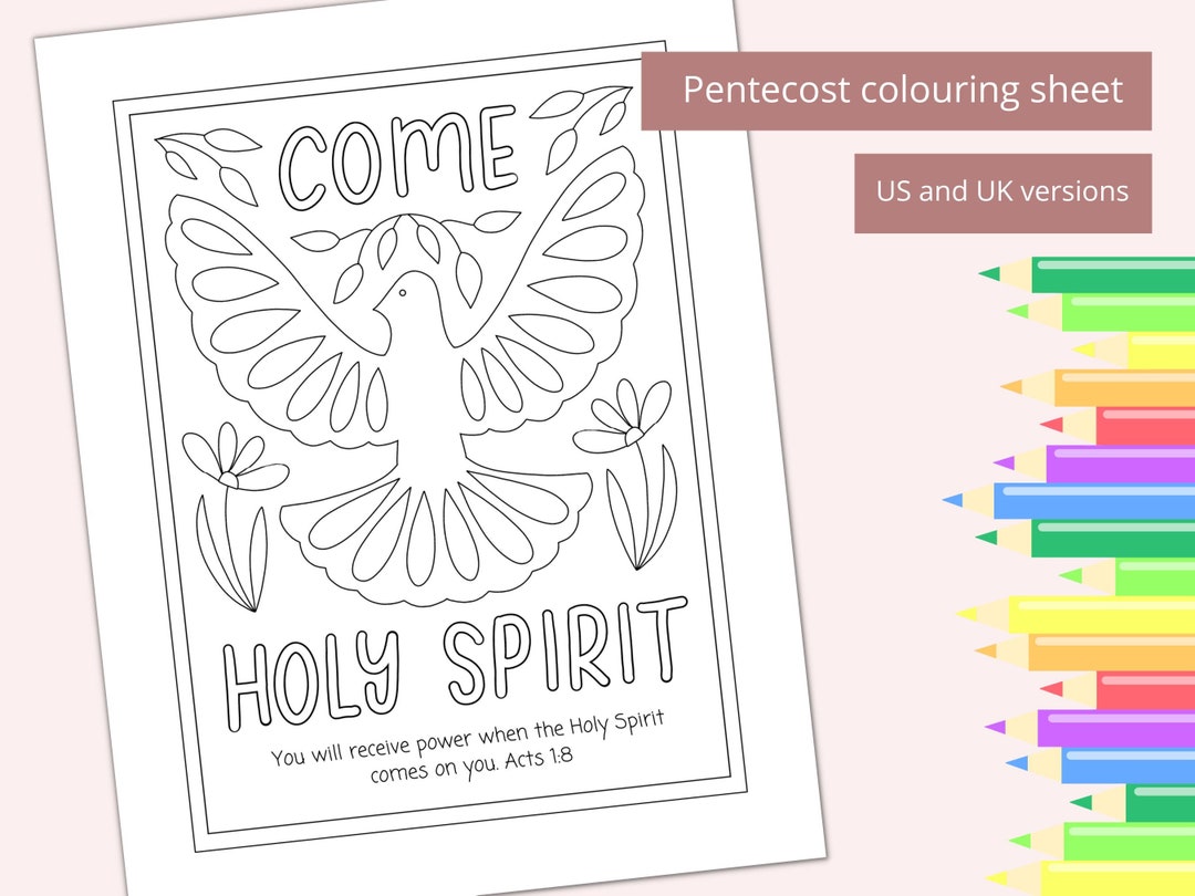 Printable Pentecost Coloring Page Holy Spirit Coloring - Etsy UK