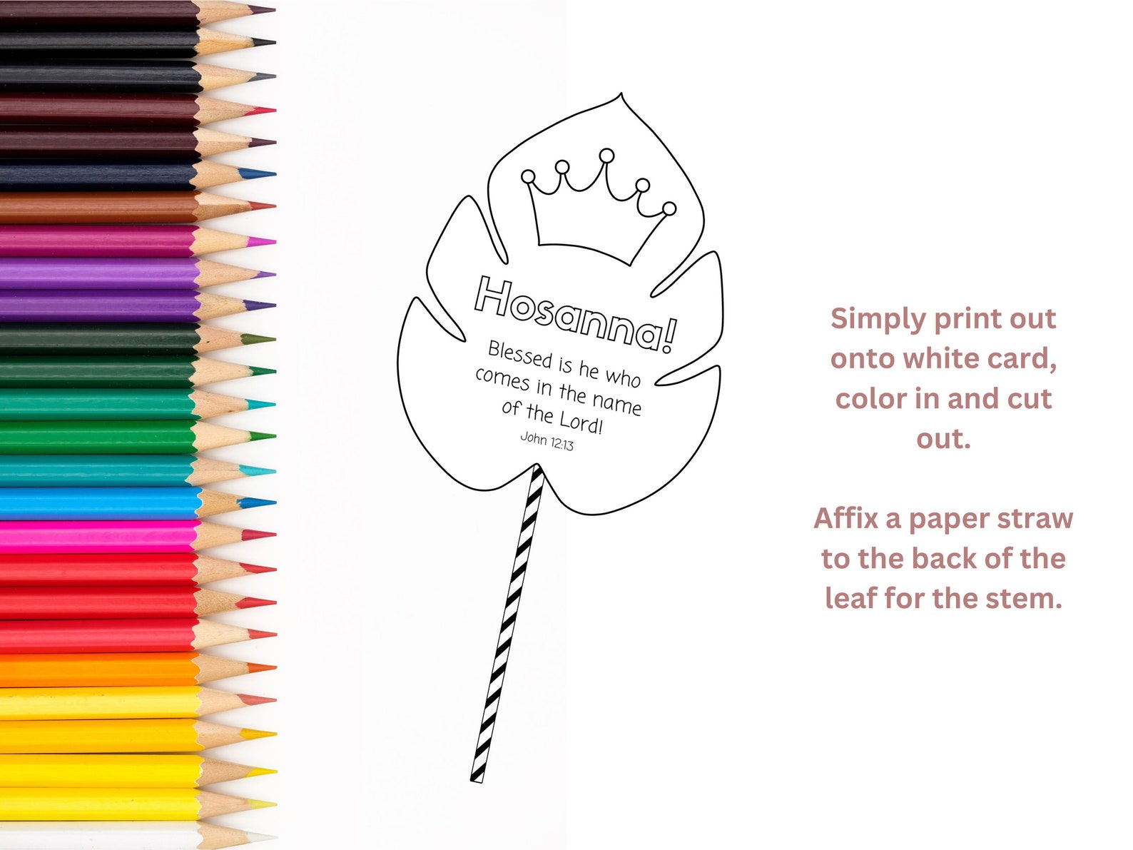 Printable Palm Sunday Craft | Holy Week Activity | Palm Sunday Activity ...