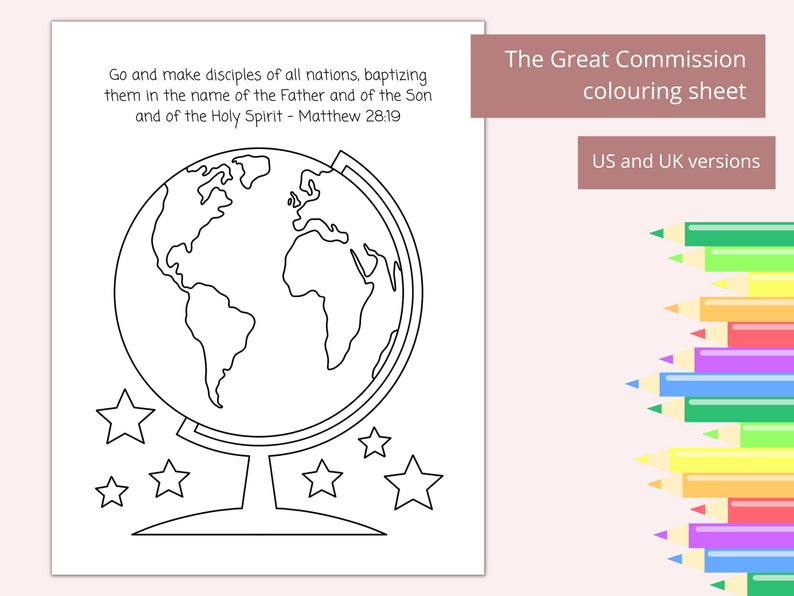 Printable Great Commission Coloring Page | Disciples of All Nations ...