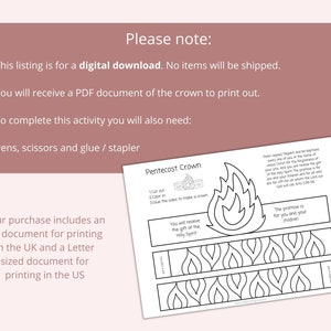 Printable Pentecost Craft | Holy Spirit Craft | Pentecost Coloring Page ...