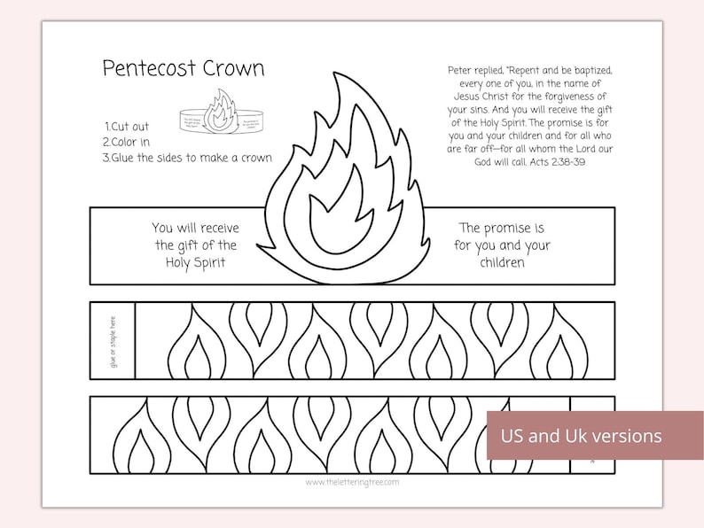 Printable Pentecost Craft | Holy Spirit Craft | Pentecost Coloring Page ...