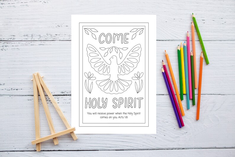 Printable Pentecost Coloring Page Holy Spirit Coloring - Etsy UK
