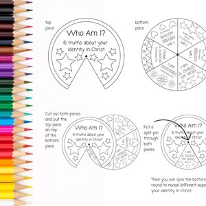 Printable Identity in Christ Spinner | Bible Verse Crafts for Kids ...