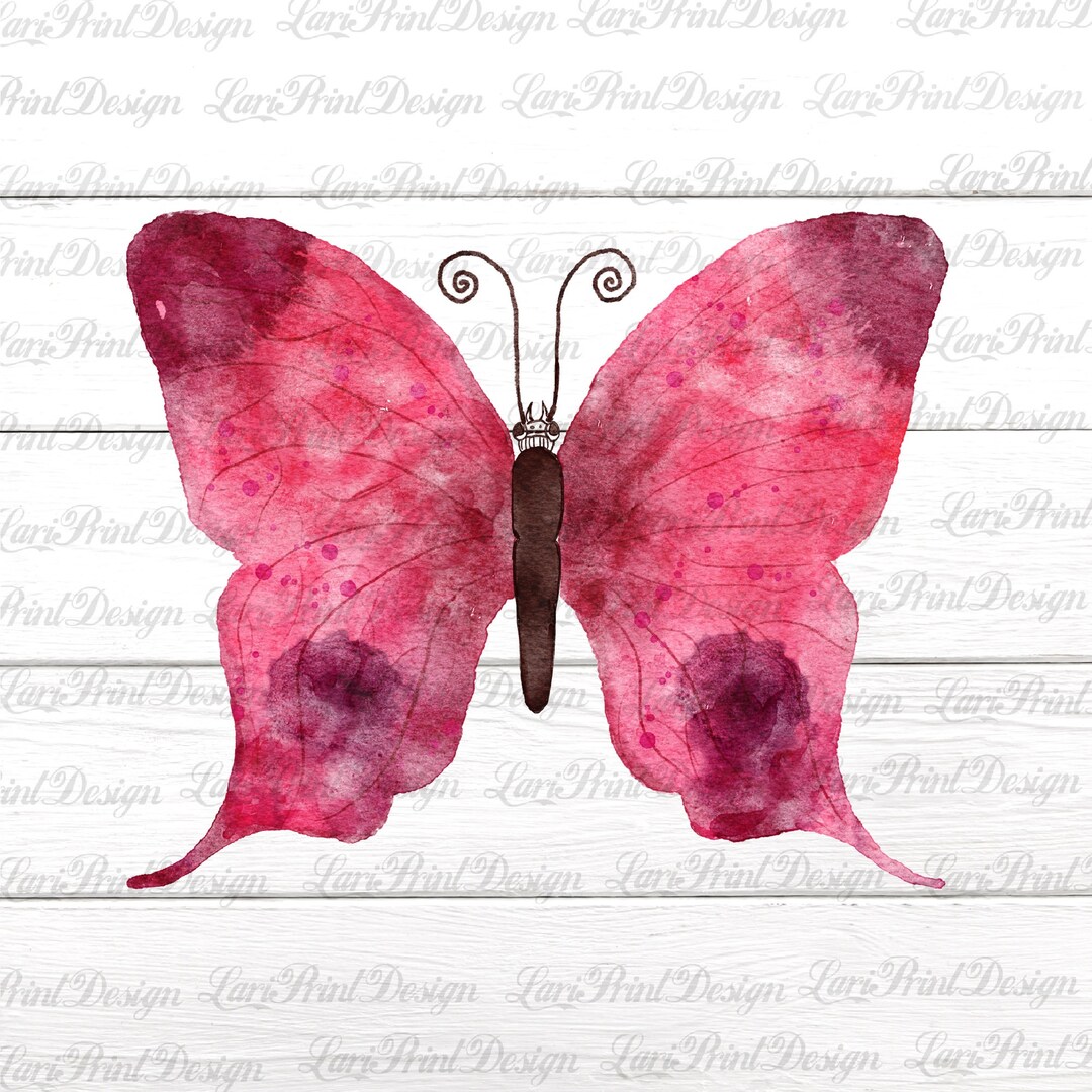 Pink Butterfly Sublimation Design Digital Download Sublimation Graphics ...