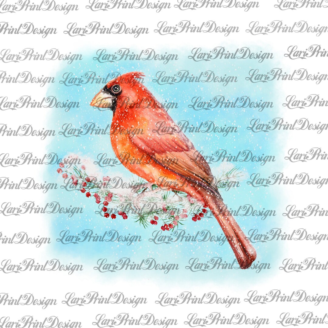 Watercolor Cardinal Sublimation Design, Instant Download, Digital ...