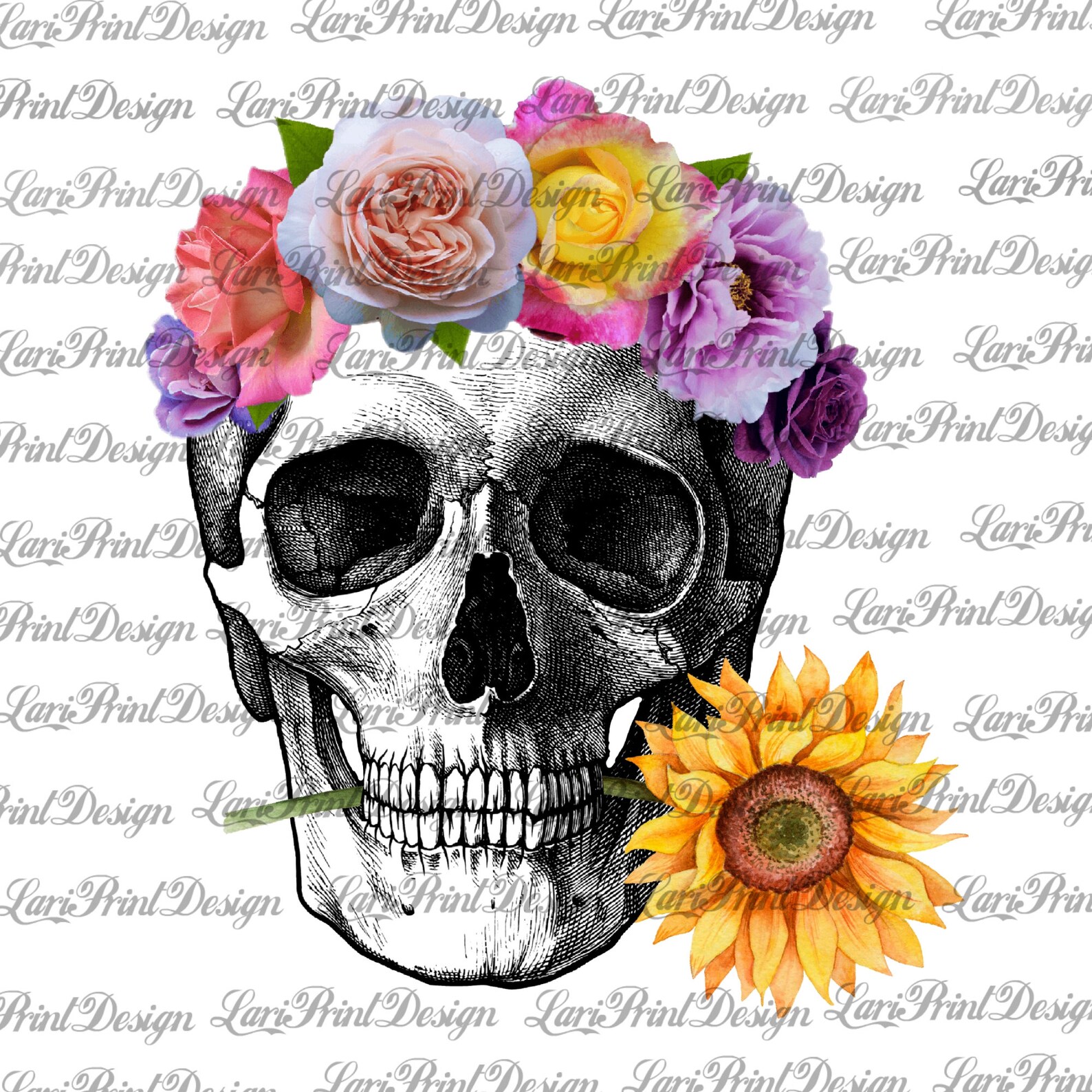 Skull 4 Sublimation Design Png Sublimation Graphics Instant - Etsy