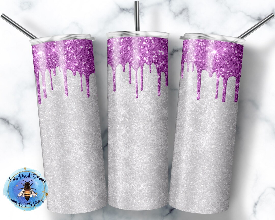 20 Oz Skinny Tumbler Light Pink Drip Wrap Tapered Straight Template ...