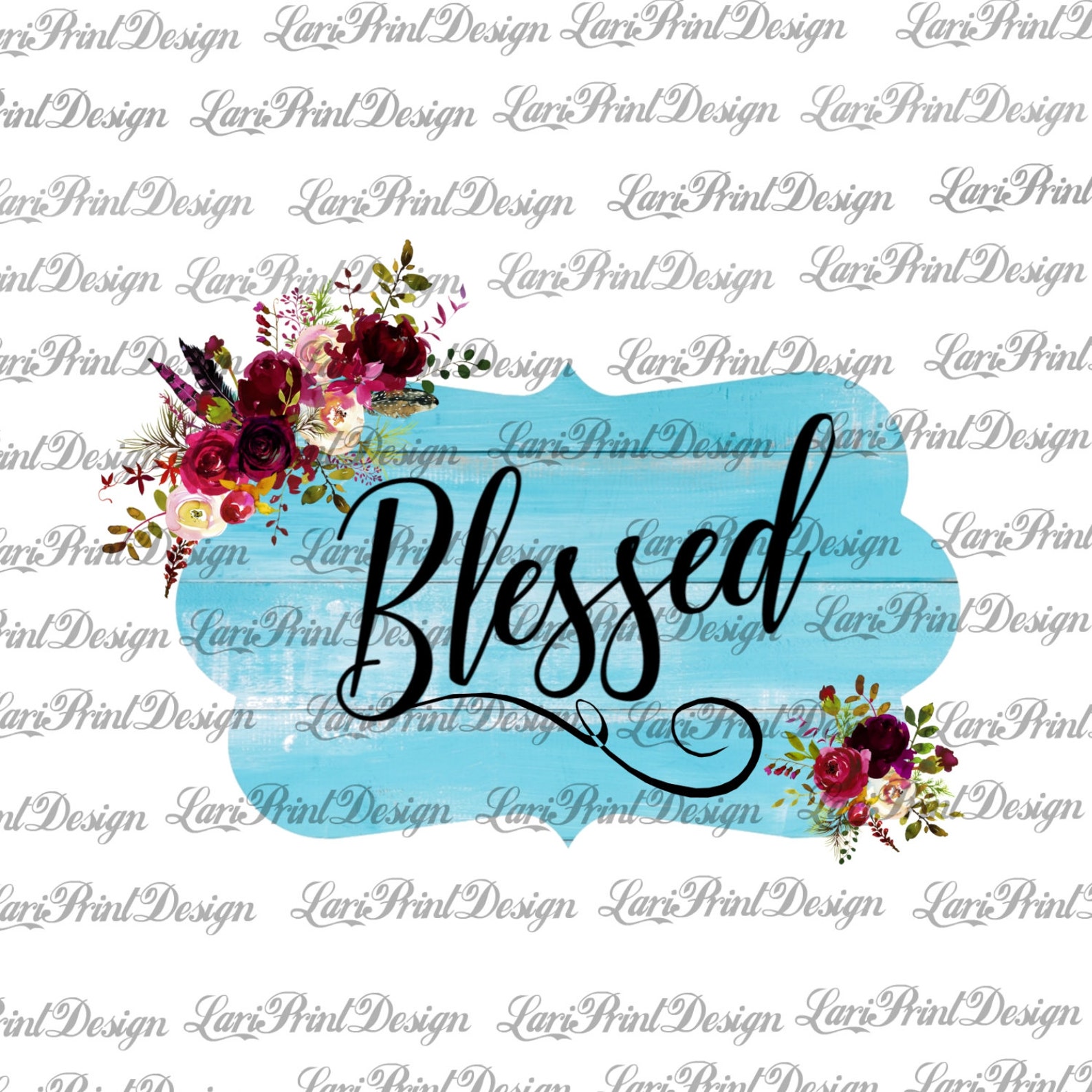 Blessed Frame PNG Sublimation Graphics Instant Download - Etsy