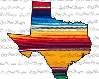 State of Mind Texas Clip Art Bundle, PNG, Serape, USA Flag, Floral ...