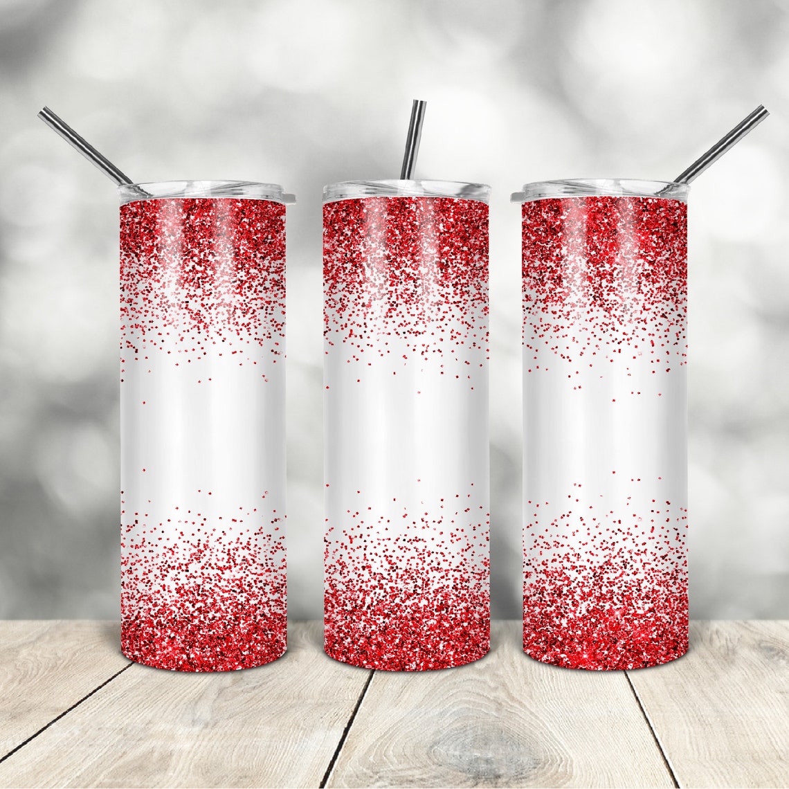 30 Oz Skinny Tumbler Red Glitter Wrap Tapered Straight Template Digital ...