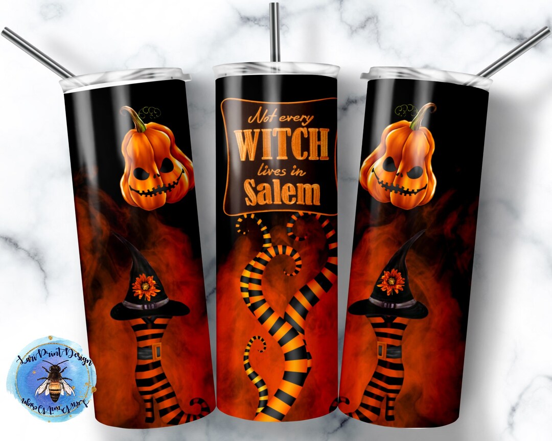 20 Oz Skinny Tumbler Halloween Witch Wrap Tapered Straight Template ...