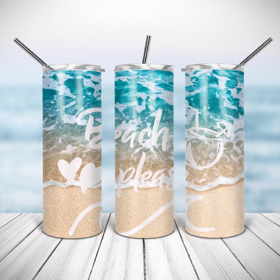 20 Oz Skinny Tumbler Beach Wrap Tapered Straight Template Etsy