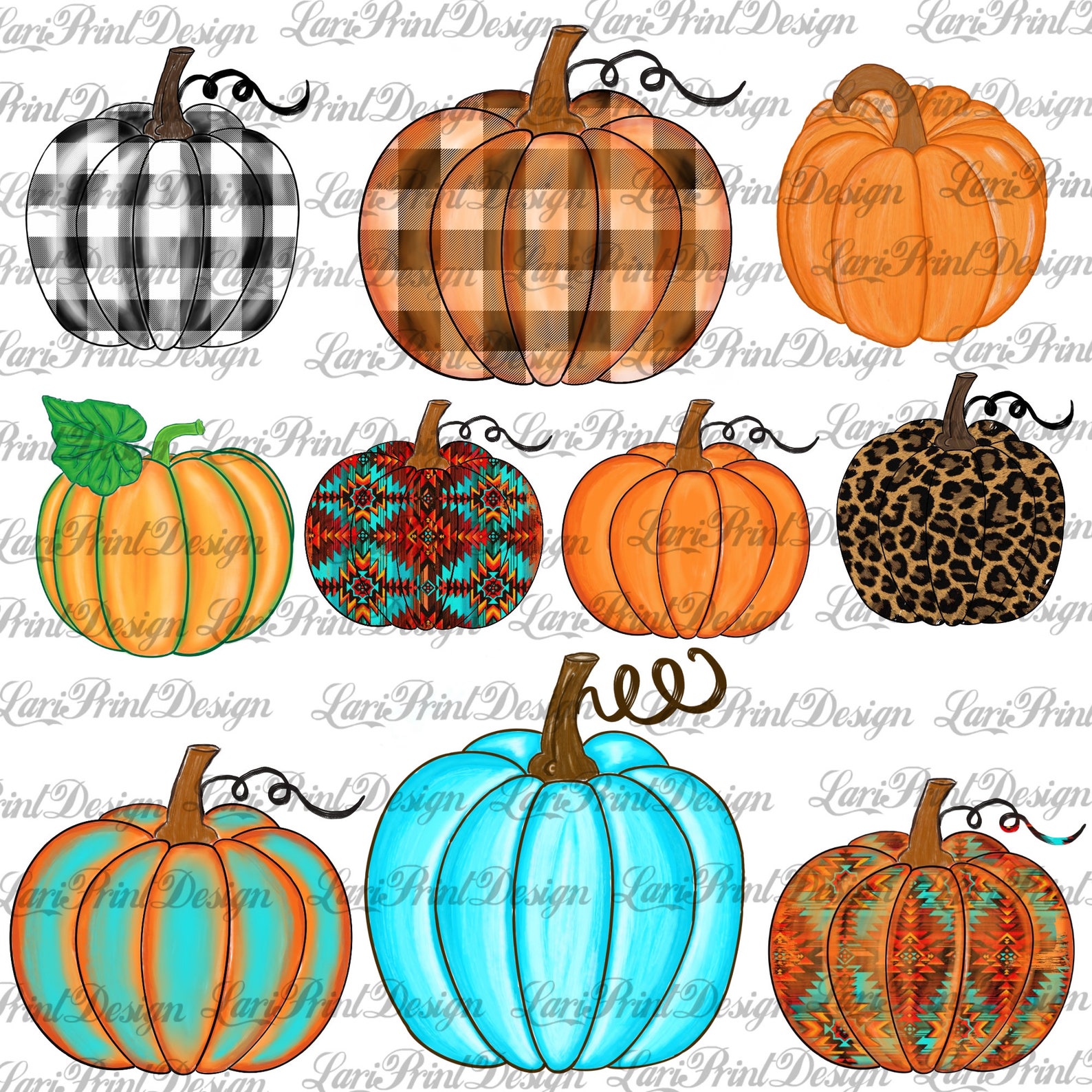 Pumpkin Bundle PNG Instant Download Sublimation Graphics | Etsy
