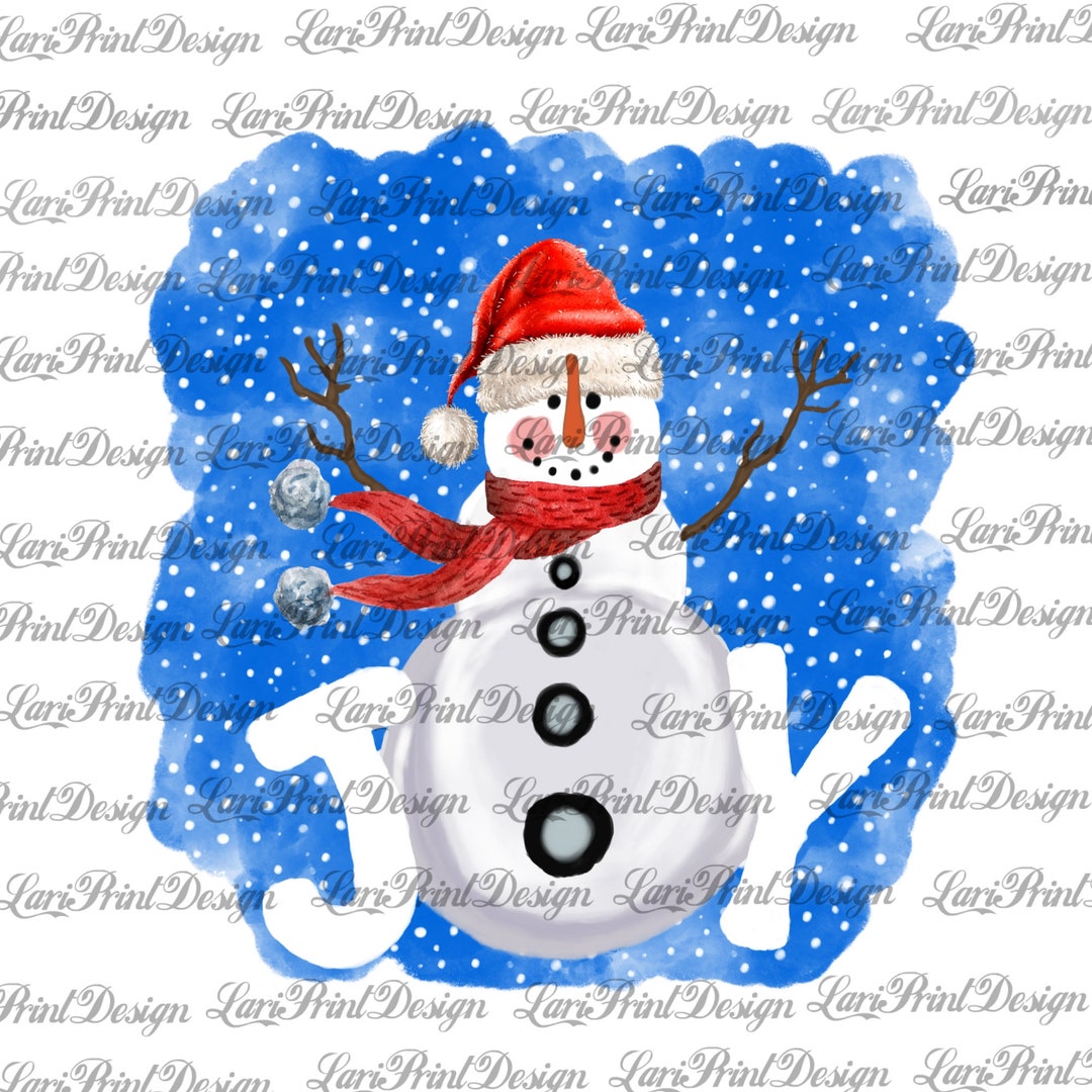 Snowman Sublimation Design, Clipart, Png, Instant Download, Joy ...