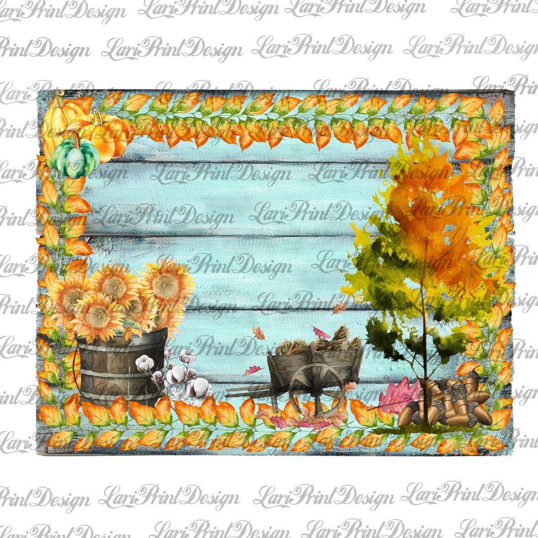 Fall Frame Sublimation Design, Instant Download, Sublimation Graphics ...