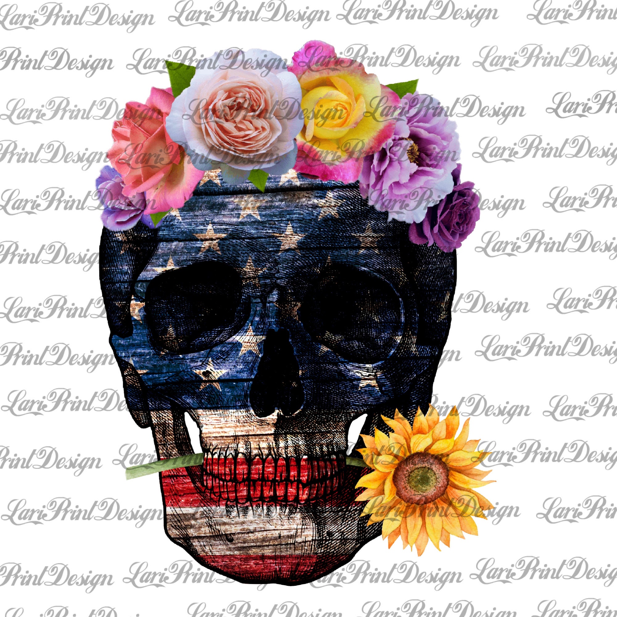 Skull 2 sublimation design png sublimation graphics instant | Etsy