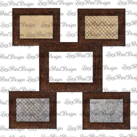 Rustic Wood Frame Bundle 4 Sublimation Design Sublimation - Etsy