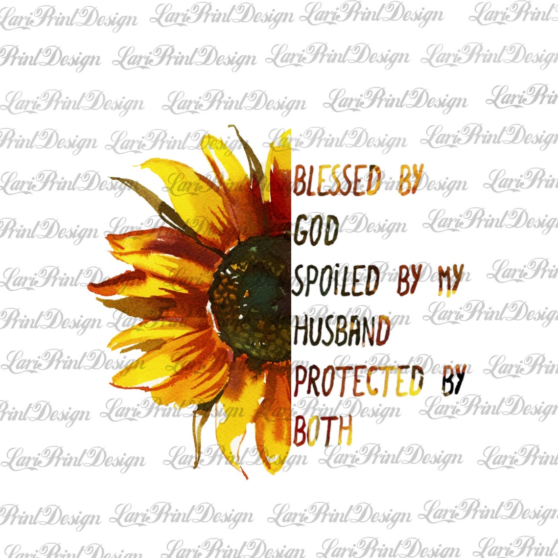 Blessed Sunflower Quote Clipart Instant Download Sublimation - Etsy