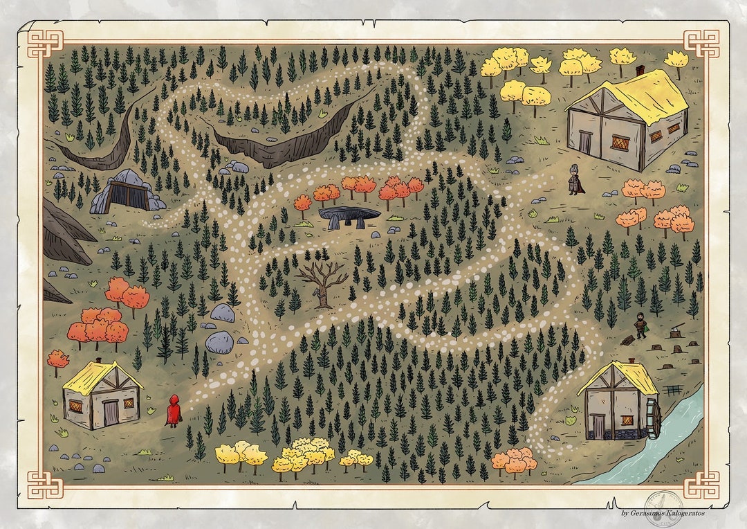 Little Red Riding Hood Map - Etsy