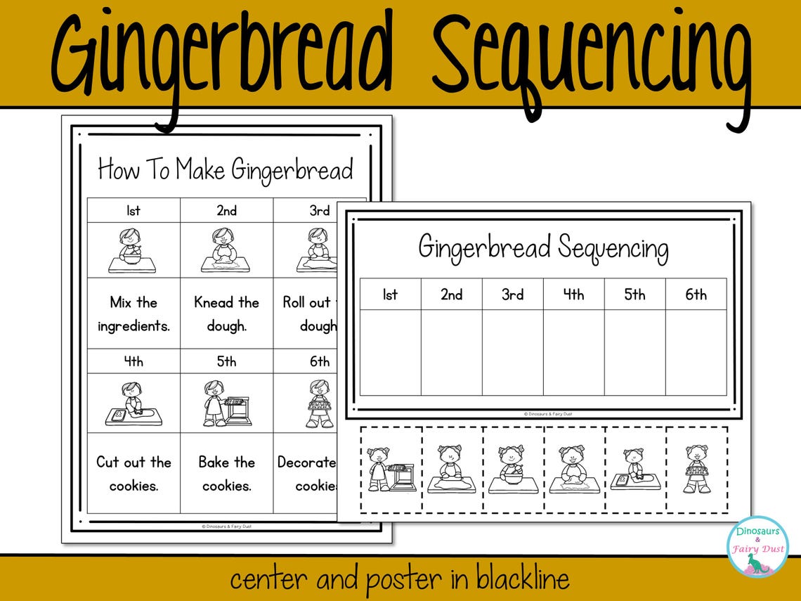 Gingerbread Cookie Sequencing Activity - Etsy