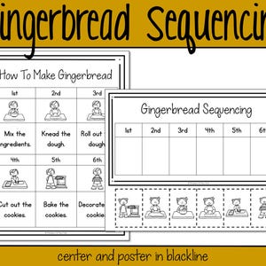 Gingerbread Cookie Sequencing Activity - Etsy
