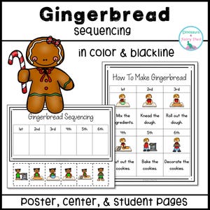Gingerbread Cookie Sequencing Activity - Etsy