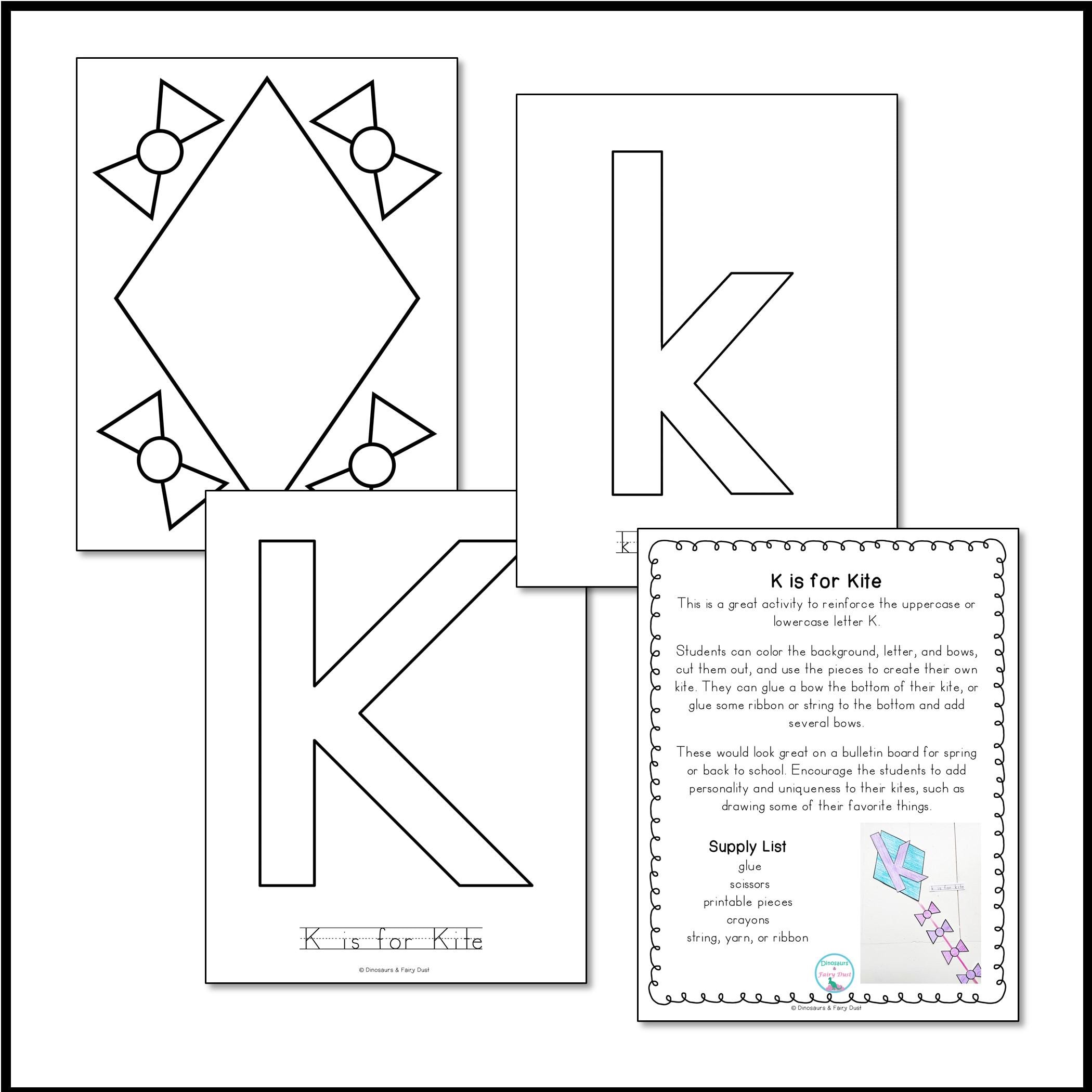K is for Kite Letter Craft - Etsy