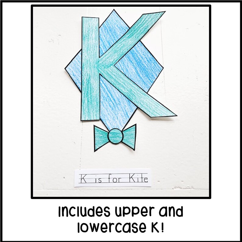 K is for Kite Letter Craft - Etsy