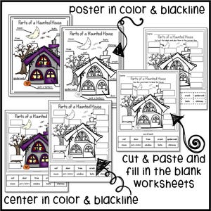 Parts of a Haunted House Labeling Activity - Etsy