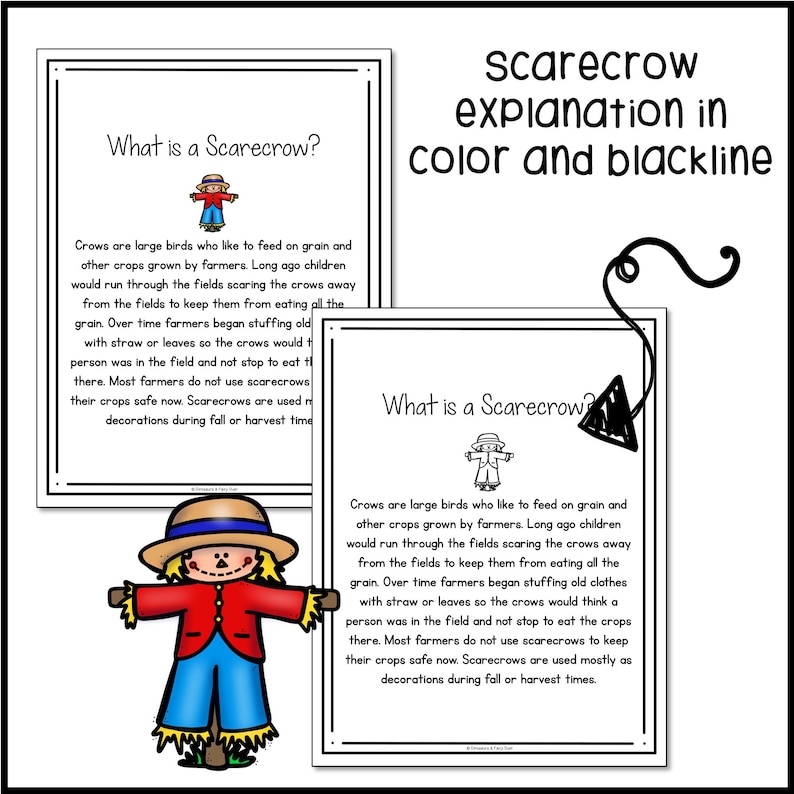 Parts of Scarecrow Labeling Activity - Etsy