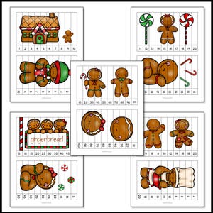 Gingerbread Skip Counting Picture Puzzles - Etsy