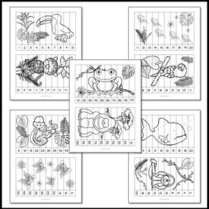 Rainforest Skip Counting Picture Puzzles - Etsy