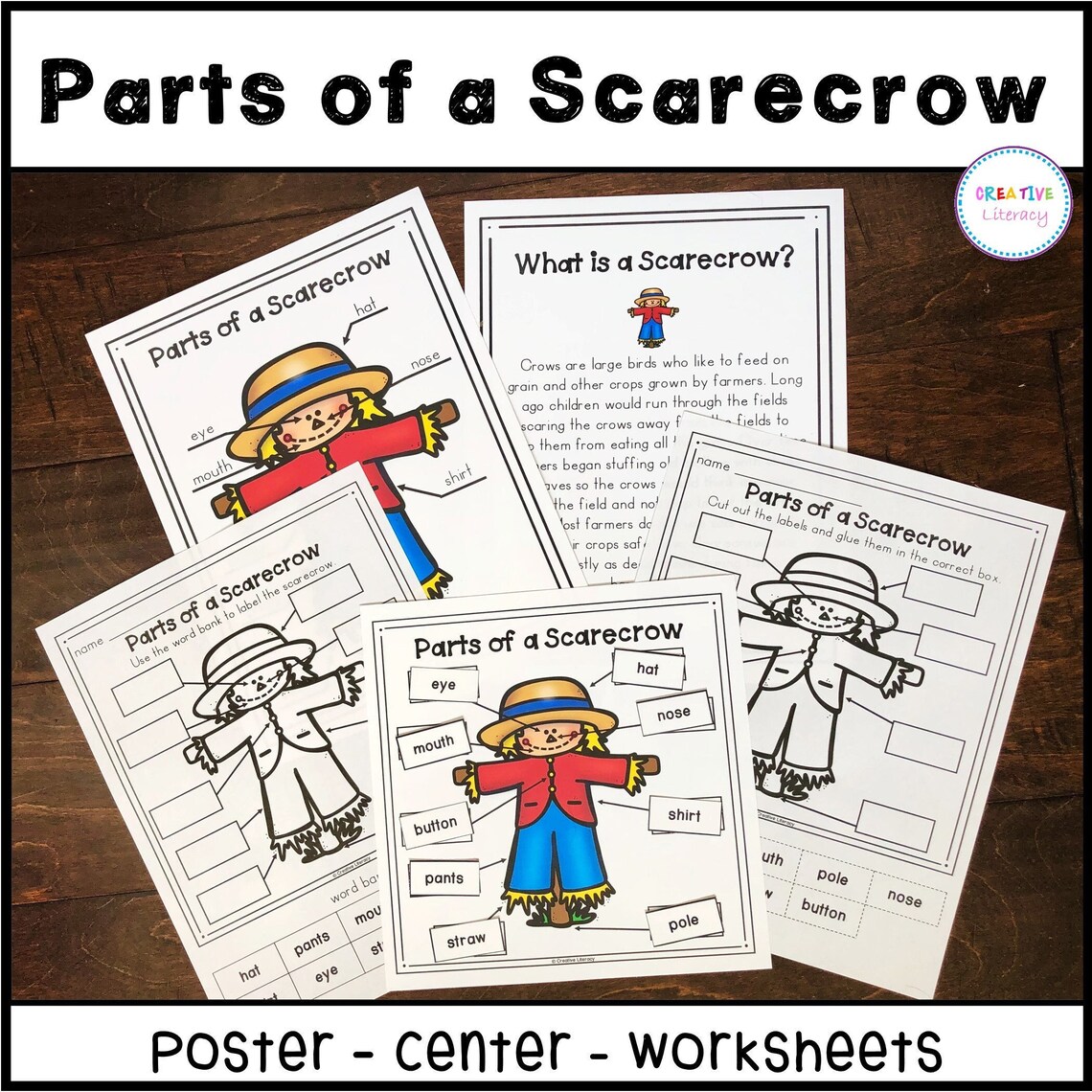 Parts of Scarecrow Labeling Activity - Etsy