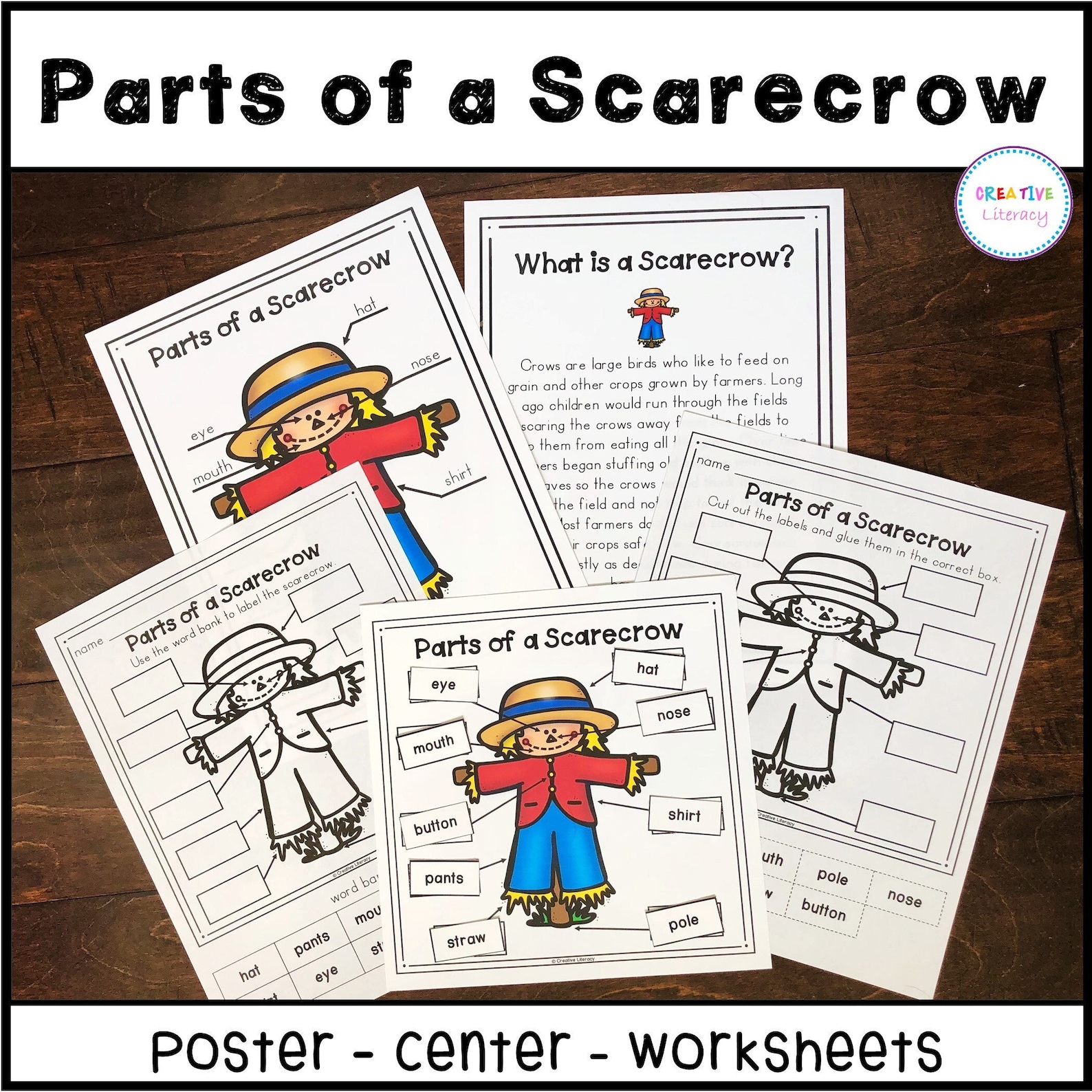 Parts of Scarecrow Labeling Activity - Etsy