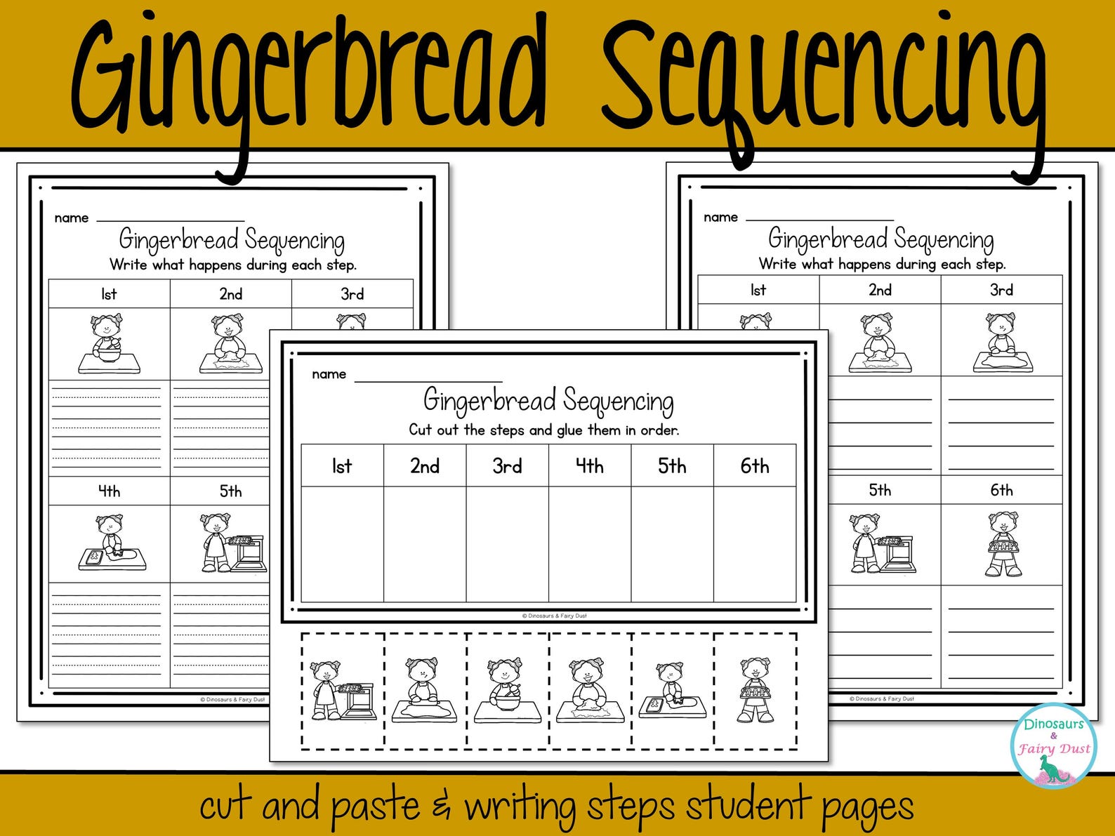 Gingerbread Cookie Sequencing Activity - Etsy