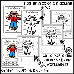 Parts of Scarecrow Labeling Activity - Etsy