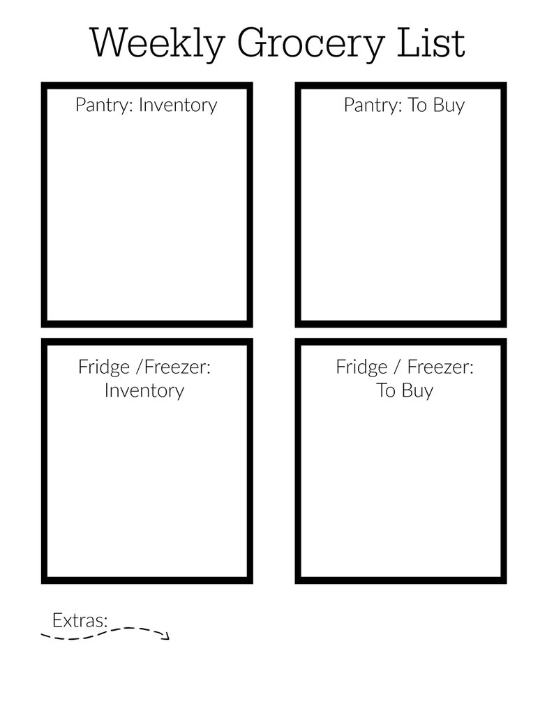 Weekly Meal Planner and Weekly Grocery List - Etsy
