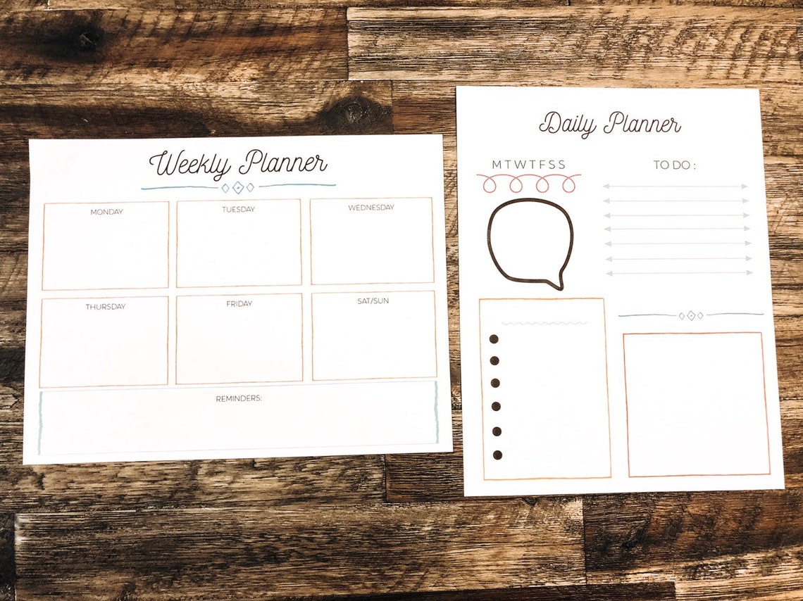 Fun Daily & Weekly Planner - Etsy