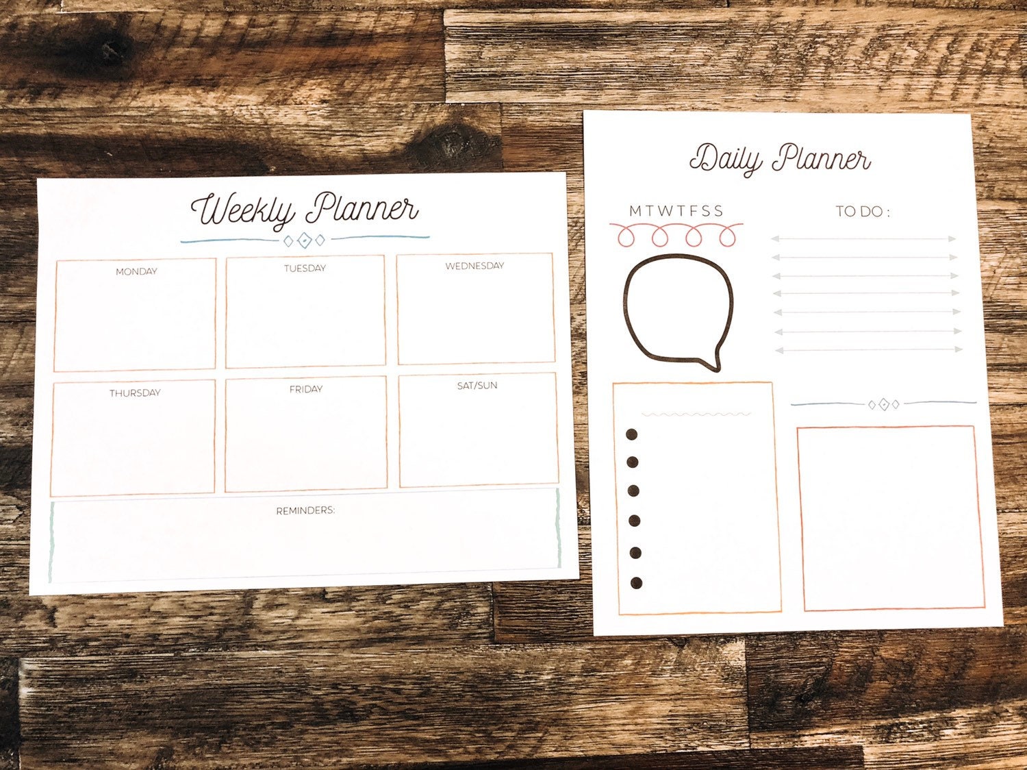 Fun Daily & Weekly Planner - Etsy