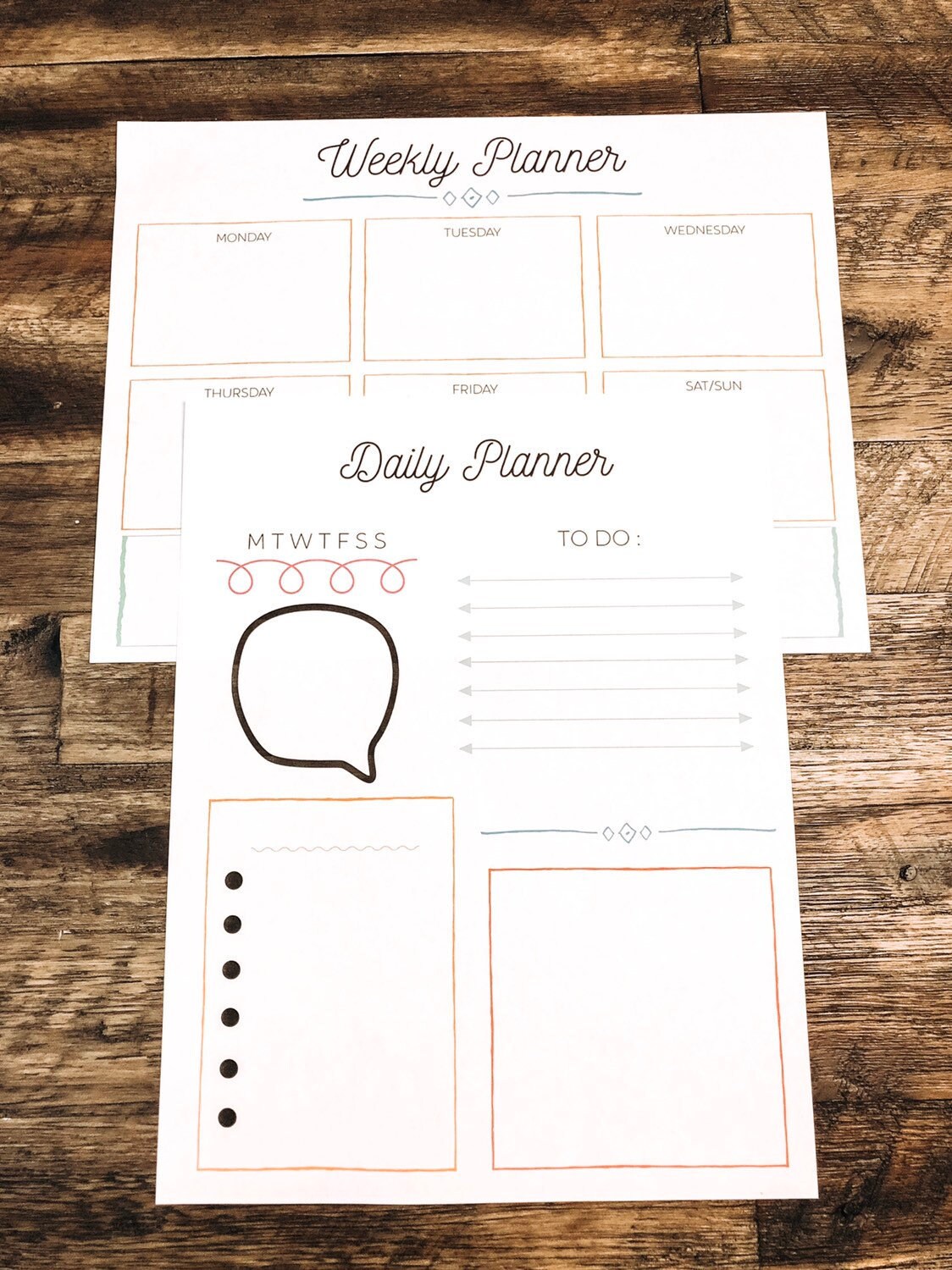 Fun Daily & Weekly Planner - Etsy