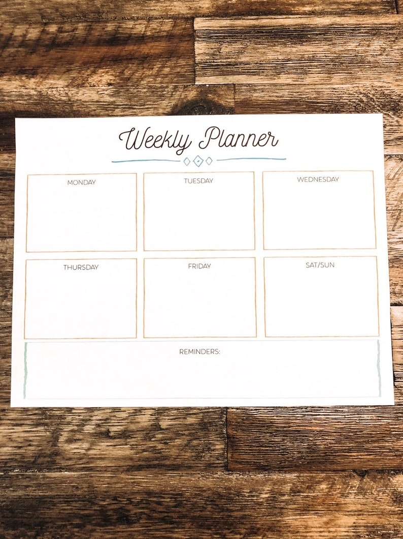 Fun Daily & Weekly Planner - Etsy