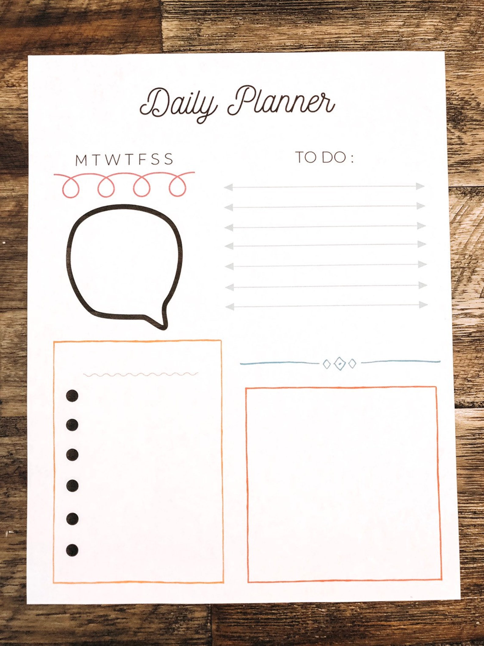 Fun Daily & Weekly Planner - Etsy