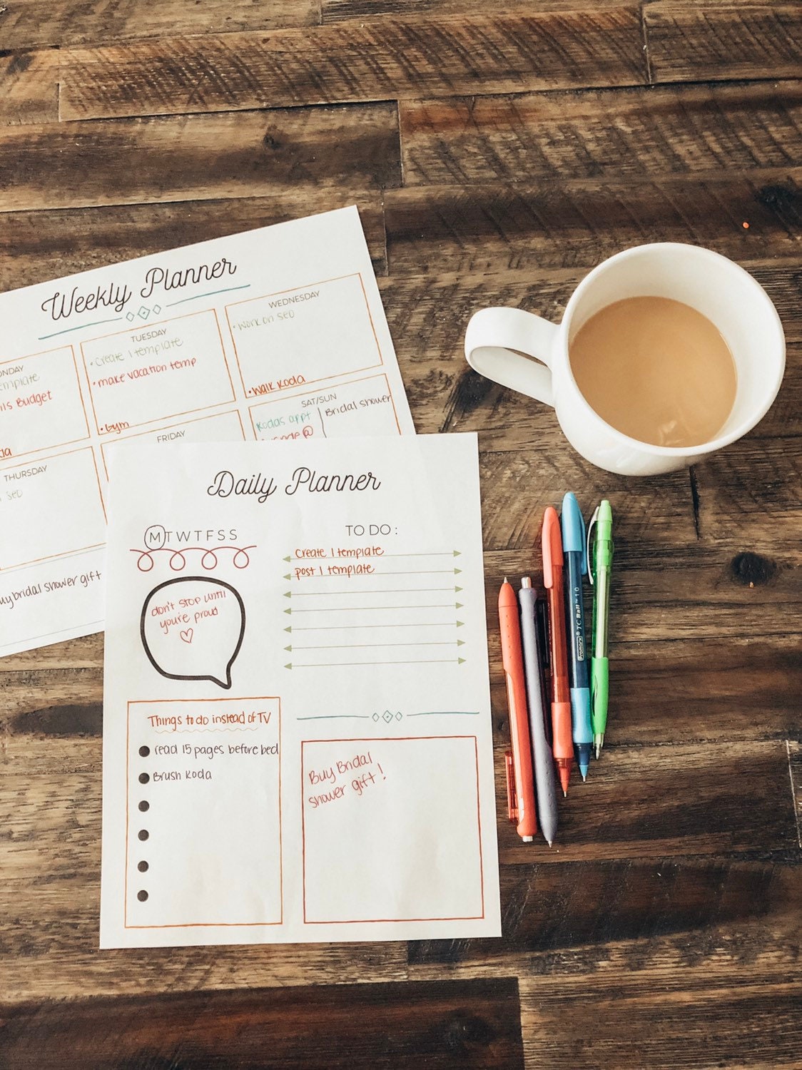 Fun Daily & Weekly Planner - Etsy