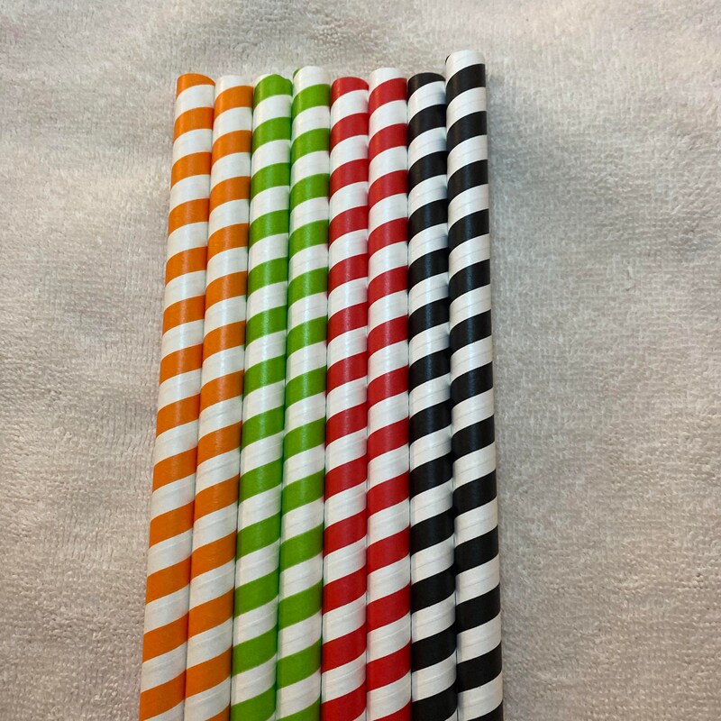 Striped Straws - Etsy