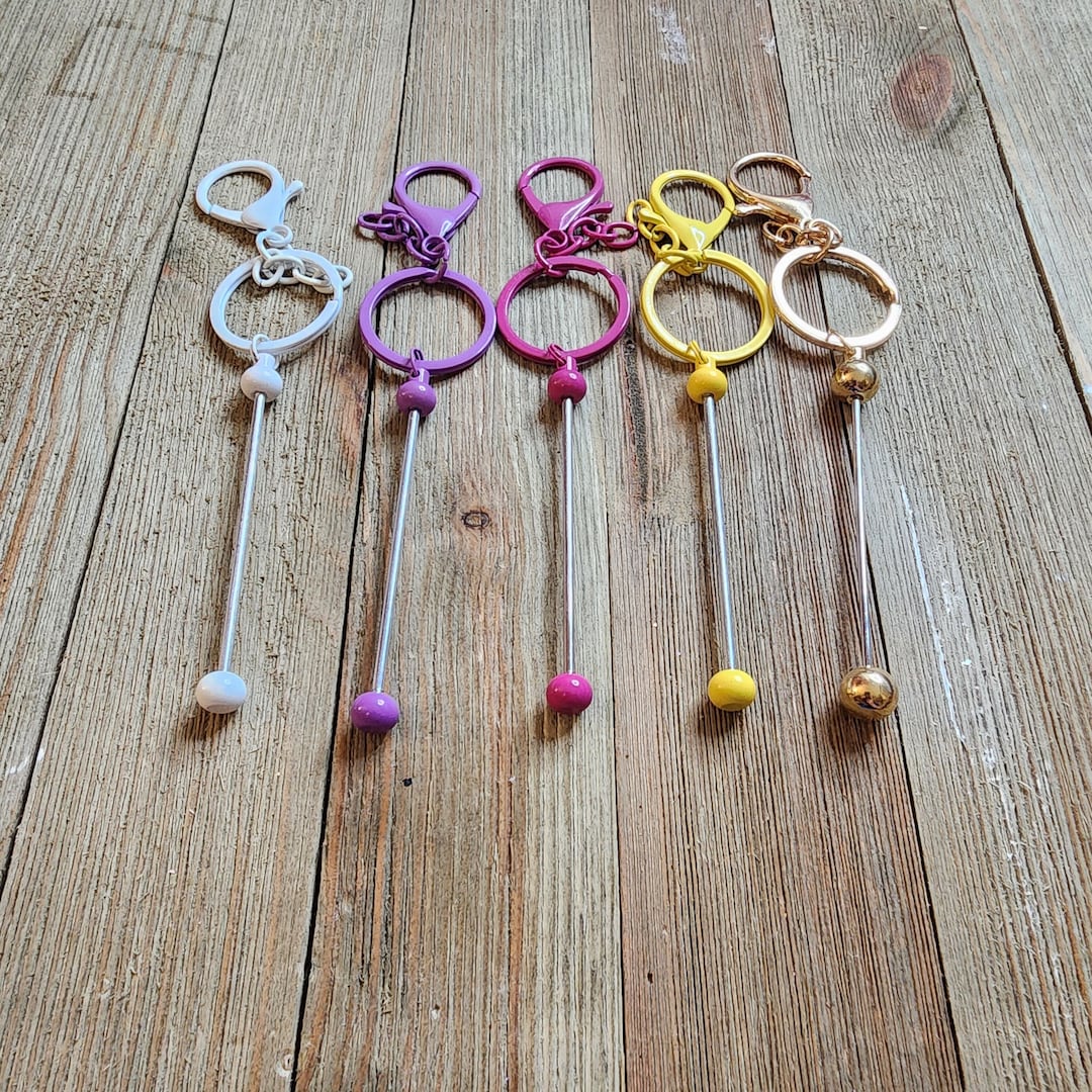 Premium Beadable Keychain With Matching Bars , Crafting Blanks ...