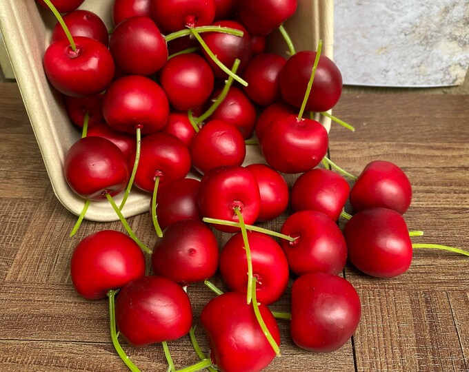 Fake Cherries Large Realistic Cherries Photo Prop Cherries - Etsy